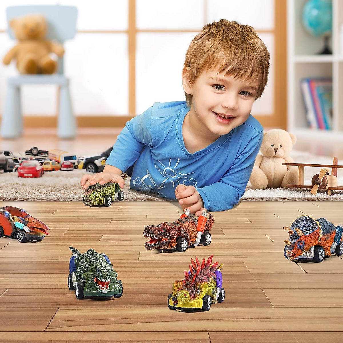 Stfitoh Toys Children 2 3 4 5 6 7 8 Years,Dinosaurs Toys Gift Child Toys for 2-6 Year Old Boys Cars Toys Gifts for Children Toys Children