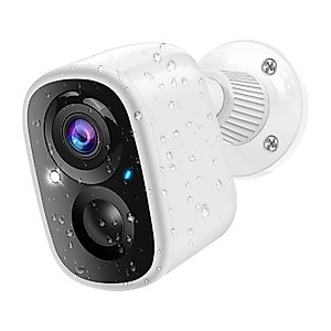 Smmvinnr Security Camera Wireless Outdoor, Wireless Outdoor Camera, Battery Powered Cameras for Home Security, 1080P Color Night Vision, 2-Way Talk, AI Motion Detection, Spotlight, IP65 Waterproof