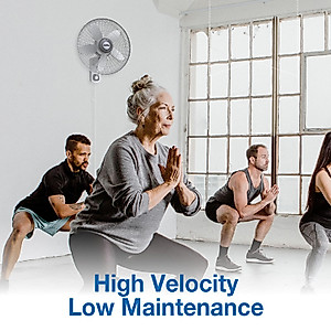 Air King 9018 Commercial Grade Oscillating Wall Mount Fan, 18-Inch , White