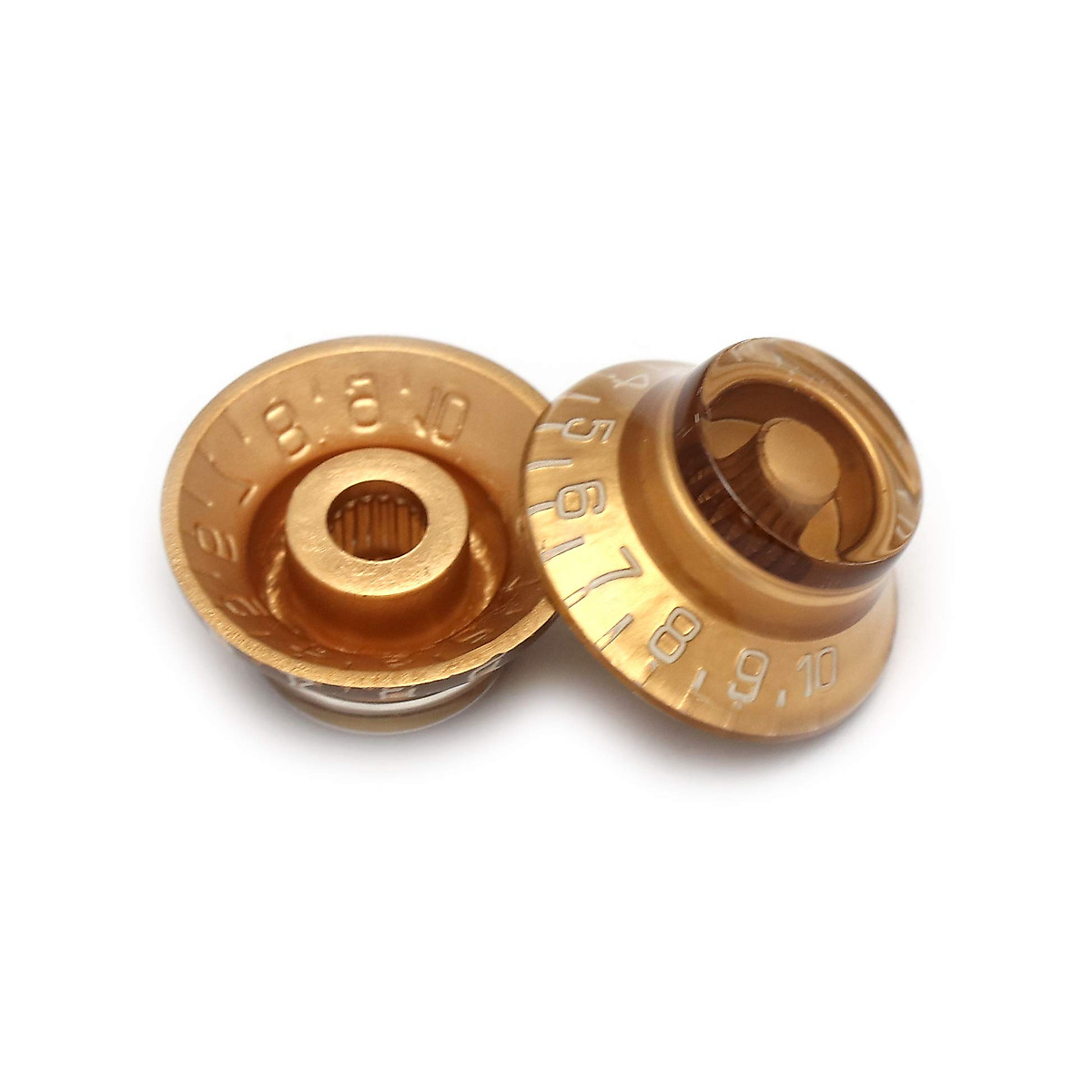 Metallor Electric Guitar Top Hat Knobs Speed Volume Tone Control Knobs Compatible with Les Paul LP Guitar Parts Replacement Set of 4Pcs. (Gold)