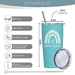 Dyvxuqe Medical Assistant Gifts, Christmas Gifts for Medical Assistant, Best Medical Assistant Gifts, Ma Appreciation Gifts, Medical Assistant Accessories, Ma Gifts for Women Tumbler 20oz