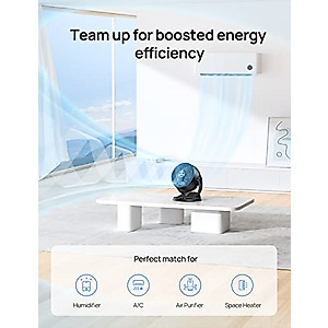 Dreo Fans for Home Bedroom, Table Air Circulator Fan for Whole Room, 9 Inch, 70ft Strong Airflow, 120° adjustable tilt, 28db Low Noise, Quiet, 3 Speeds, 2023 New Desk Fan for Office, Kitchen, Home