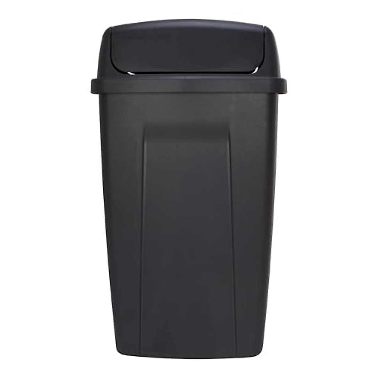 GGlzxfnc 13 Gallon Trash Can, Plastic Swing Top Kitchen Garbage Trash Can, Black