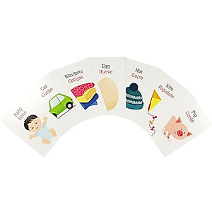 Bilingual Flash Cards - First Words (English and Spanish Edition)
