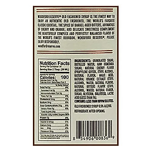 Woodford Reserve Old-Fashioned Cocktail Syrup, Cherry, Orange, Bitters Flavoured