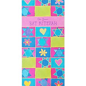 Greeting Card On Your Bat Mitzvah - Wishing You Joy As You Celebrate This Happy Event - Money / Check Holder Jewish Birthday Milestone for Girl Her