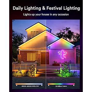 Lumary Smart Outdoor Neon Rope Lights, 32.8ft 22,000Lm Smart UFO LED High Bay Light