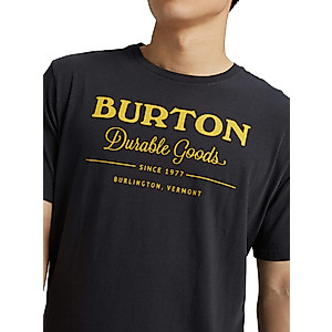 Burton Mens Durable Goods Short Sleeve Tee, True Black New, Medium