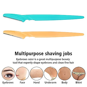 NEBURORA 20 Pcs Eyebrow Razor Trimmers for Women and Men Face Hair Removers, Portable Size