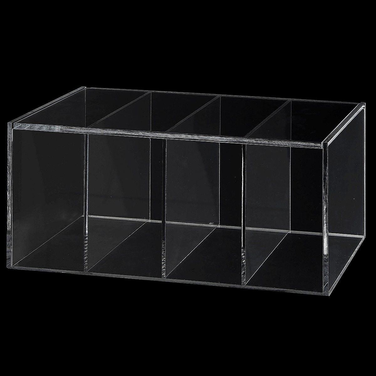 MyGift Deluxe Clear Acrylic Coffee Pod Holder, Coffee Bar Accessories Organizer with 4 Compartments and Hinged Lid