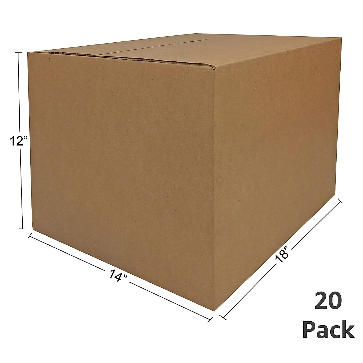 uBoxes Moving Boxes Bundle of 18"x14"x12" (Medium Boxes - Pack of 20)