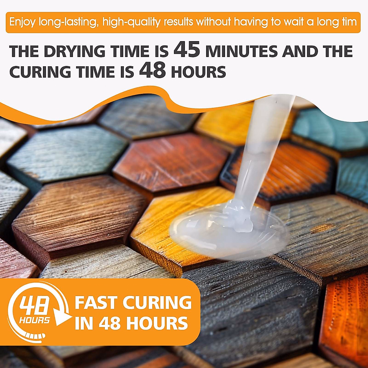 Ganbaro Decoupage Glue 8.45 oz All-in-One Glue Transparent Quick Dry Gloss Water Based Sealer Glue Waterproof Easy Clean All Purpose Gloss Glue for DIY Paper, Wood, Canvas, Leather, Metal 250 ml