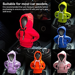 Dukebo Mini Car Gear Shift Cover Hoodie Car Gear Shift Cover, Interior Accessories Shift Knobs Fashionable Shirt Trim (Blue)