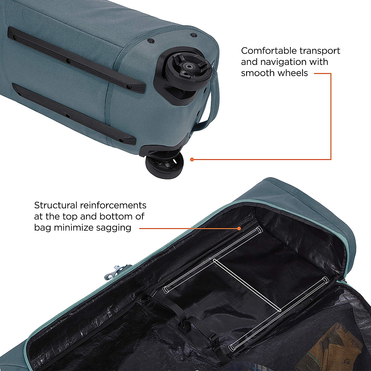 Thule Roundtrip Ski Roller Bag, Dark Slate , 192cm