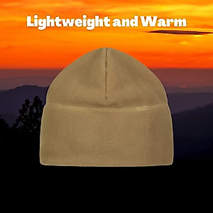 M MCGUIRE GEAR GI Style Polartec 100 Fleece Watch Cap Beanie (Coyote)