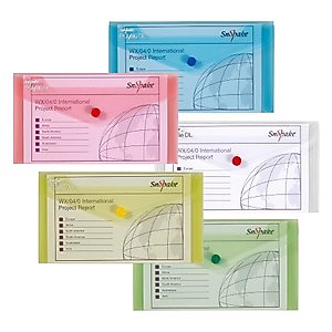 Snopake DL Polyfile Popper Wallet with Press Stud Closure – Classic Assorted [Pack of 5] Ref: 10070