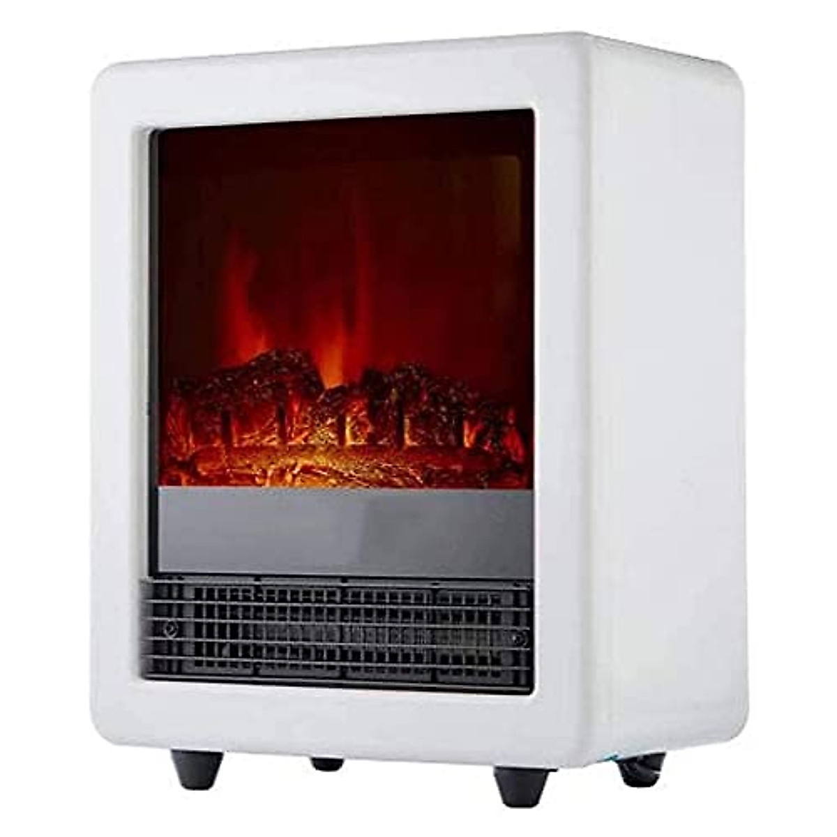 Trnni Electric Fireplace is Used for Portable Heater Electric Fireplace Stove Heater 2000W with Adjustable Thermostat Control & Fire Flame Effect (Color : White)