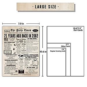 Unique 21st Birthday Card Gift Ideas, Funny 21st Birthday Party Decorations for Her Him, Best 21 Year Old Birthday Gifts for Son Daughter,Jumbo 21 Birthday Gifts for Boys Girls Niece Nephew…