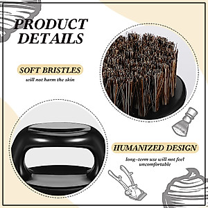 4 Pieces Knuckle Brush Set: Fade Brush, Barber Beard Brush for Men, Face and Neck Brush, Mustache and Hair Brush - Soft Bristles for Styling and Sweeping