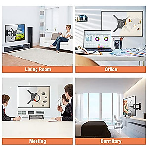 GINKGO TV Wall Mount for Most 26-55 Inch TVs, Full Motion TV Mount with Swivel, Tilt and Extension Arm, Wall Mount TV Bracket Single Stud Center Angle Design, Max VESA 400x400mm