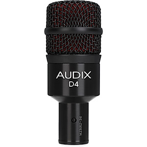 AUDIX D4 Hypercardioid Dynamic Instrument Microphone for Kick Drums, Toms, and Bass Instruments