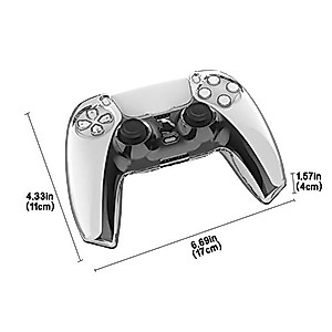 Tomsi PS5 Controller Cover, Anti-Slip Silicone Soft Skin Case Cover, Durable Dustproof Controller Grip Protector Compatible for PS5 Controller