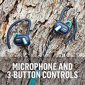 House of Marley Uprise: Wireless Earphones with Microphone, Bluetooth Connectivity, 8 Hours of Playtime, and Sustainable Materials (Teal)