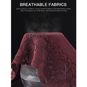 RHYFF Womens Underwear Cotton Lace Panties Soft Bikini Panty Comfortable Hipster Stretch Full Ladies Briefs 5 Pack S-XL(R3020-Dark-L)