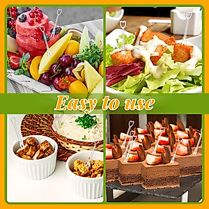 GothaBach 1000Pcs Disposable Plastic Fruit Forks Cake Forks Cutlery Forks Two Prongs Skewers Blunt End Toothpicks Mini Cocktail Tasting Forks Fruit Food Picks for Party and Daily Life