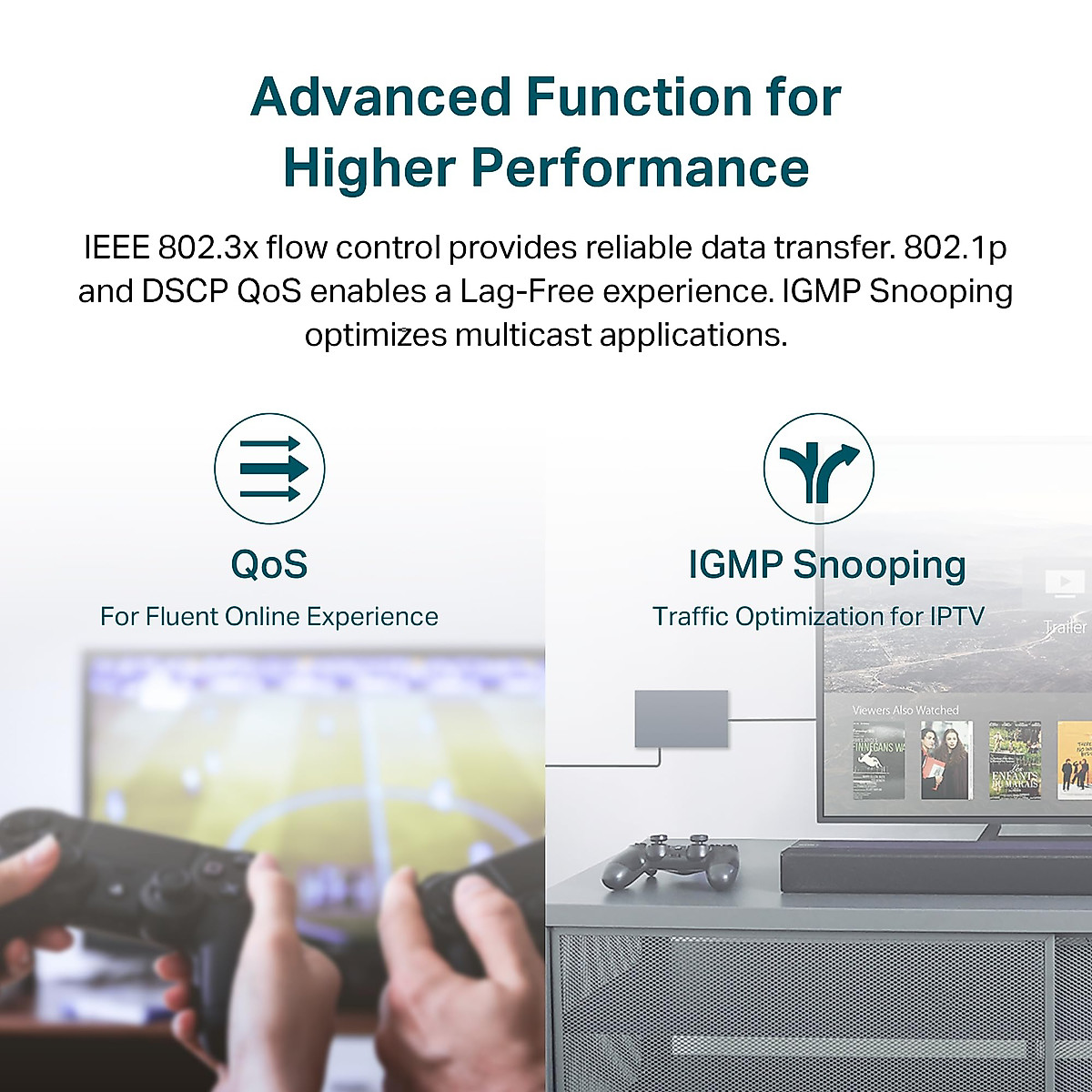 TP-Link 24 Port Gigabit Switch Easy Smart Managed Plug & Play Desktop/Rackmount Sturdy Metal w/ Shielded Ports Support QoS, Vlan, IGMP & LAG (TL-SG1024DE),Black