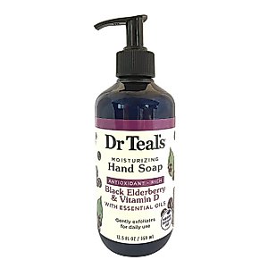 Black Elderberry & Vitamin D Hand Soap with Essential Oil, Epsom Salt, Paraben/Phthalate Free, 12.5 oz