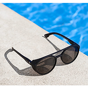 Marfil Orion Round Steampunk Sunglasses - Mountaineering Glasses Uv 400 Polarized Filter, Glacier Shades