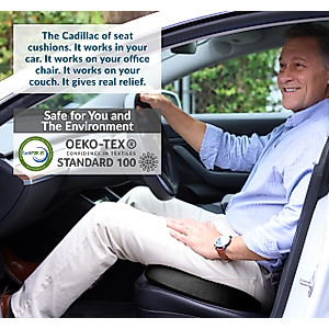 ComfiLife Gel Enhanced Seat Cushion - Non-Slip Orthopedic Gel & Memory Foam Coccyx Cushion for Tailbone Pain - Office Chair Car Seat Cushion - Sciatica & Back Pain Relief (Black)