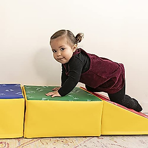 ECR4Kids SoftZone Junior Little Me Climb Crawl and Slide, Beginner Playset, Assorted, 3-Piece