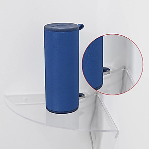 Ztexkee Acrylic Corner Floating Shelves, 2 Pack Acrylic Wall Mount Floating Corner Shelves Wall Storage Display Organizer for Bathroom Bedroom Living Room Kitchen Home Decor