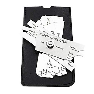 Carkio V-WAC Gage Biting Edge Stainless Steel Welding Gauge Single Weld Gage Weld with 7 Piece Fillet Weld Gauge Gage SetCompatible with Welder Inspection