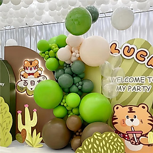 110pcs Apple Green Balloon Garland Arch Kit, 18 12 10 5 Inch s Lime Green Balloon Different Sizes Pack for Gender Reveal Birthday Baby Shower Party Decorations