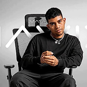 MAVIX M4 Gaming Chair: 19.5” Mesh Seat, DVL, Fixed Back Recline - Airy Comfort/Responsive Support/Adjustable Features for Gamers (Black)