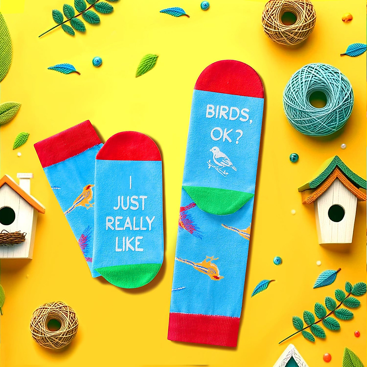 Funny Socks for Women Men Crazy Socks, Bird Gifts Animal Gifts, Bird Socks Parrot Socks Unisex Animal Socks