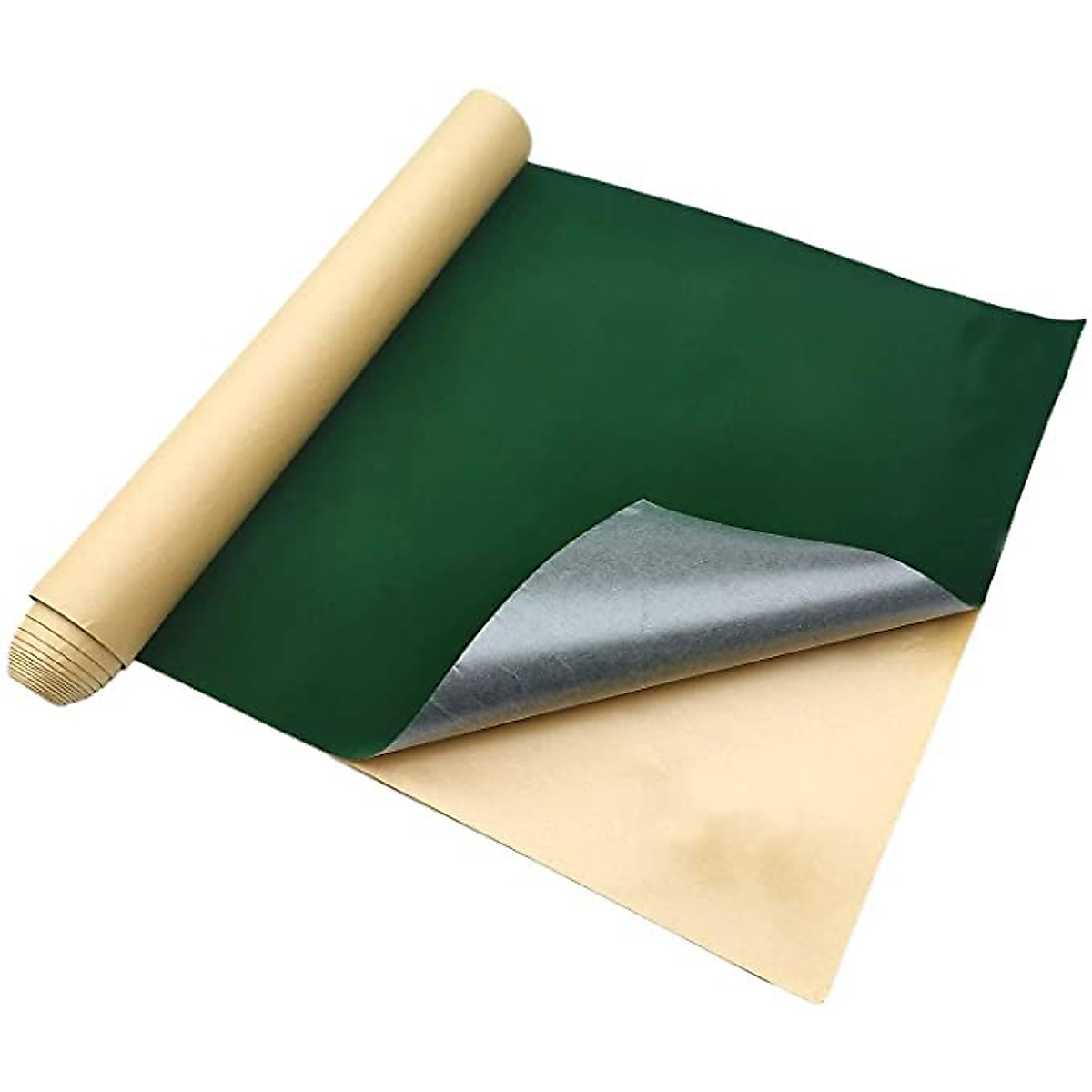 17 by 100 Inches Self-Adhesive Velvet Fabric, Self-Adhesive Velvet Flocking for Jewelry Box,Drawer Lined Decoration (Atrovirens)