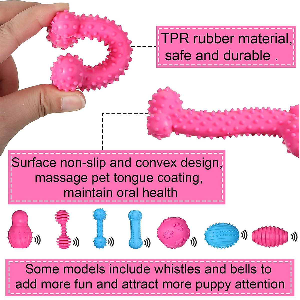 Sanwuta 30pcs Puppy Toy Set Dog Toys Bulk for Aggressive Chew Puppy Teething Toy for Small Dog Durable Interactive Toys for Outdoor Play Accessories
