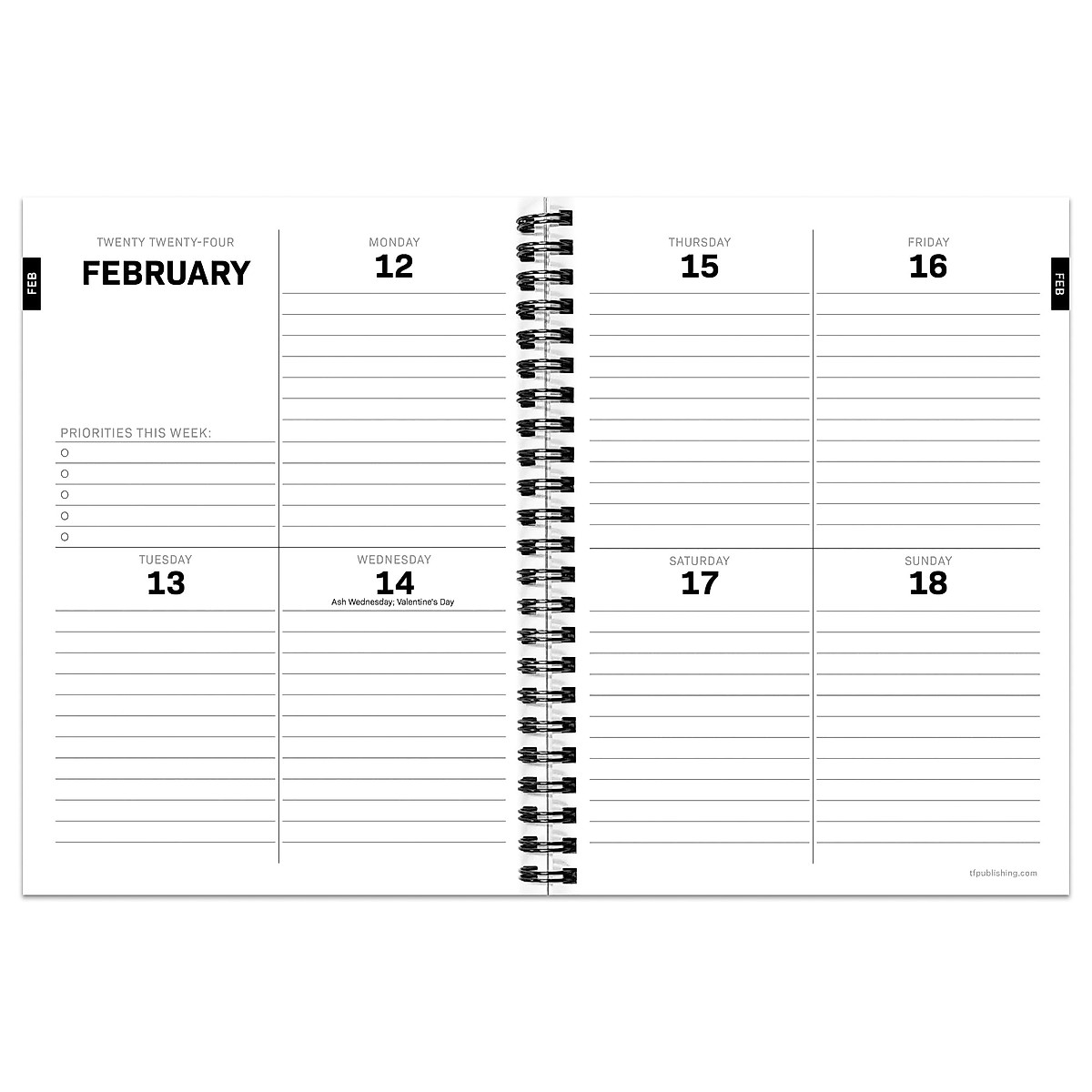 TF PUBLISHING 2024 Wizard of Oz Medium Weekly Monthly Planner | Monthly Life Planner for Women with 2 Page Spreads | 12 Month Calendar and Planning Prompts | Planner for School or Work | 6.5"x8"