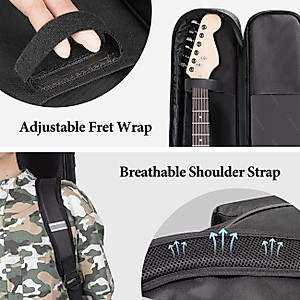 CAHAYA Electric Guitar Bag Padded Gig Bag Soft Case - 0.5in Thick Padding with Reflective Bands CY0201