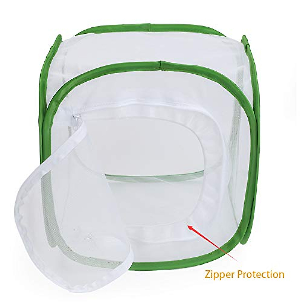 RESTCLOUD Insect and Butterfly Habitat Cage Terrarium Pop-up 12 X 12 X 12 Inches with Zipper Protection