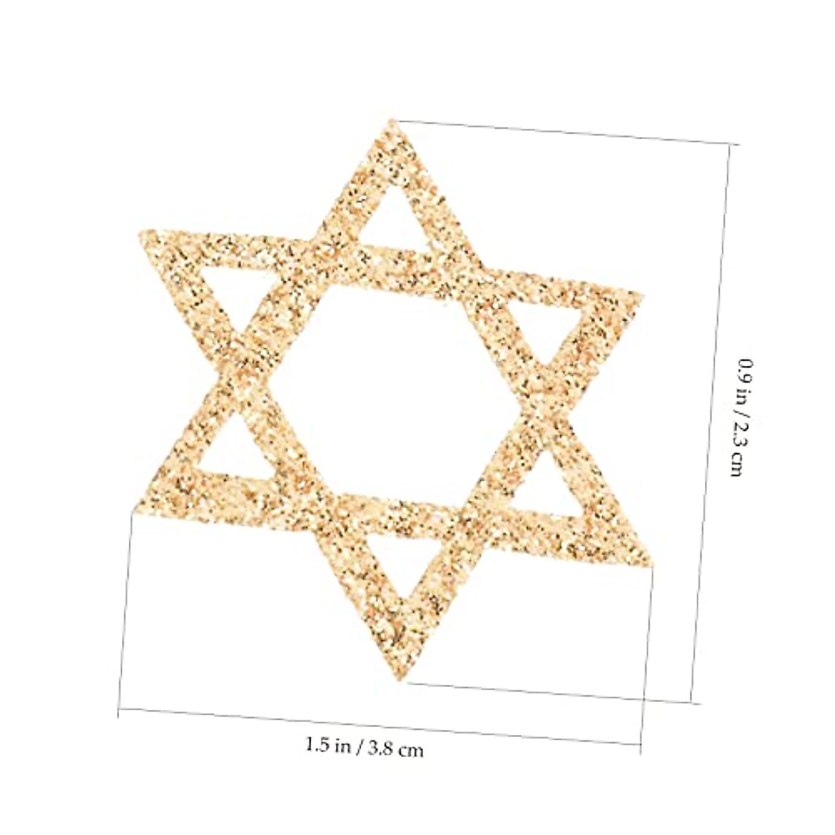 Amosfun Party Table Decor 150 Pcs Hanukkah Decoration Daily Necessities Star Shape Non-woven Fabric Star Sequins