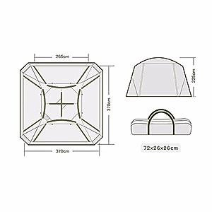 HOUKAI Tent Pop up for 5-8 Person Instant Camping with Double Door Lightweight Family Dome with Carrying Bag for Outdoor Family Camping Hiking (Pop up 5)/Pop up Tent/5