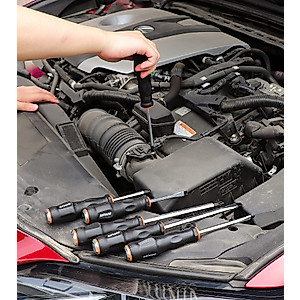 DIFFLIFE Screwdriver Sets Screwdriver Kit 6-Piece, Professional Cushion Grip Insulated Magnetic Tip Electrician Screwdriver Kits (6-Piece)