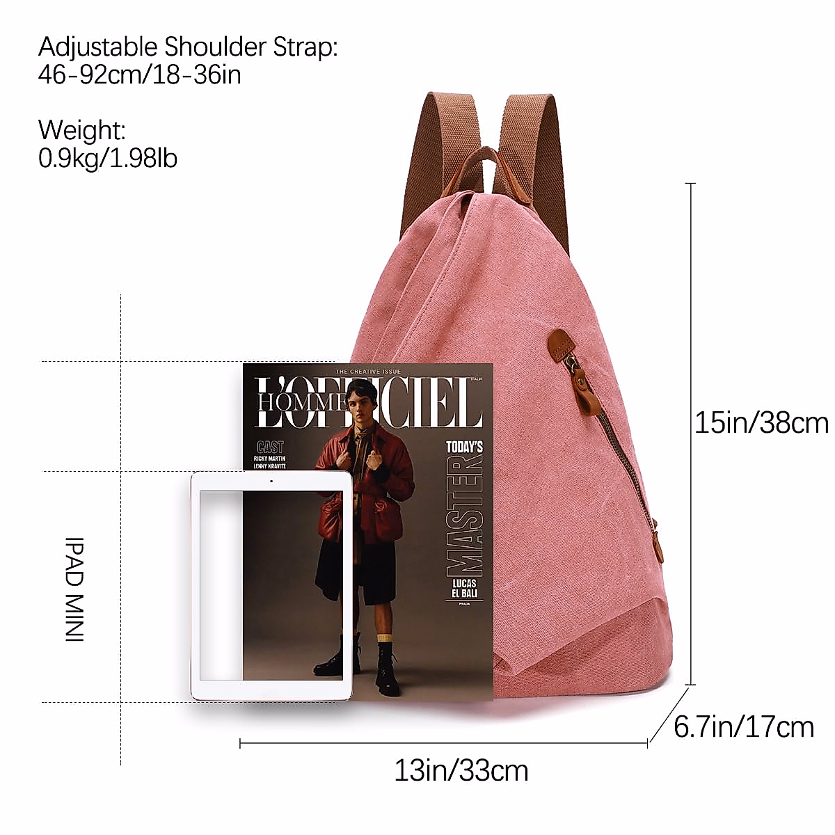 KL928 Canvas Vintage Backpack – Large Casual Daypack Outdoor Travel Rucksack Hiking Backpacks for Men Women