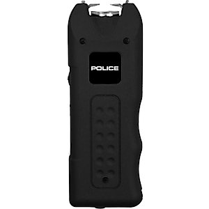 POLICE 628 Stun Gun with LED Flashlight and Siren Alarm, Black