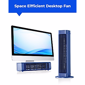 Lygee Desk Fan 3-Speed Oscillating Bladeless Desktop Cooling Fan with Remote, Office Home Bedroom Cooling Companion, Upright Flat-Lying or Wall-Mounted